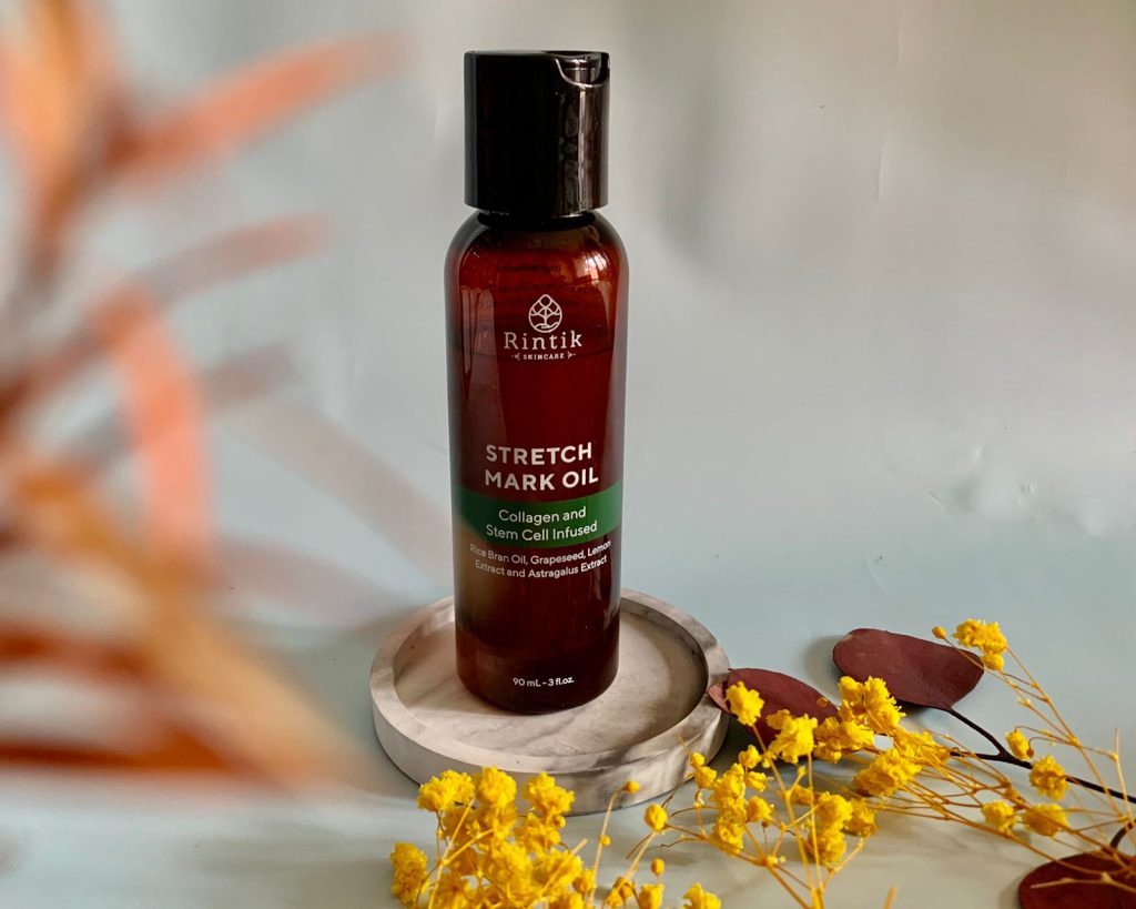 √Rintik Stretch Mark Oil, Cara Alami Mengatasi Stretch Mark